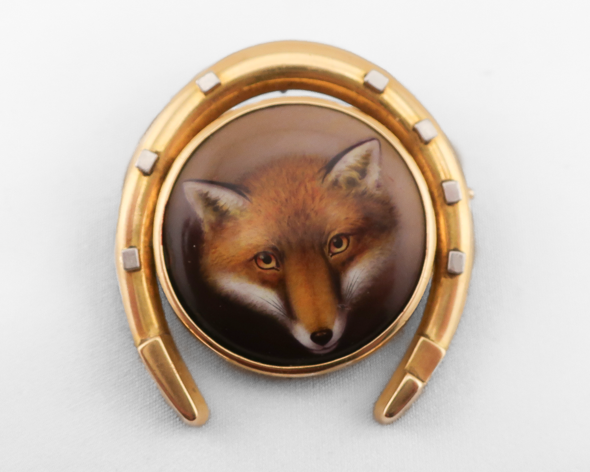 Rare Victorian W.B Ford Fox Portrait Brooch/Pendant — Isadoras Antique ...