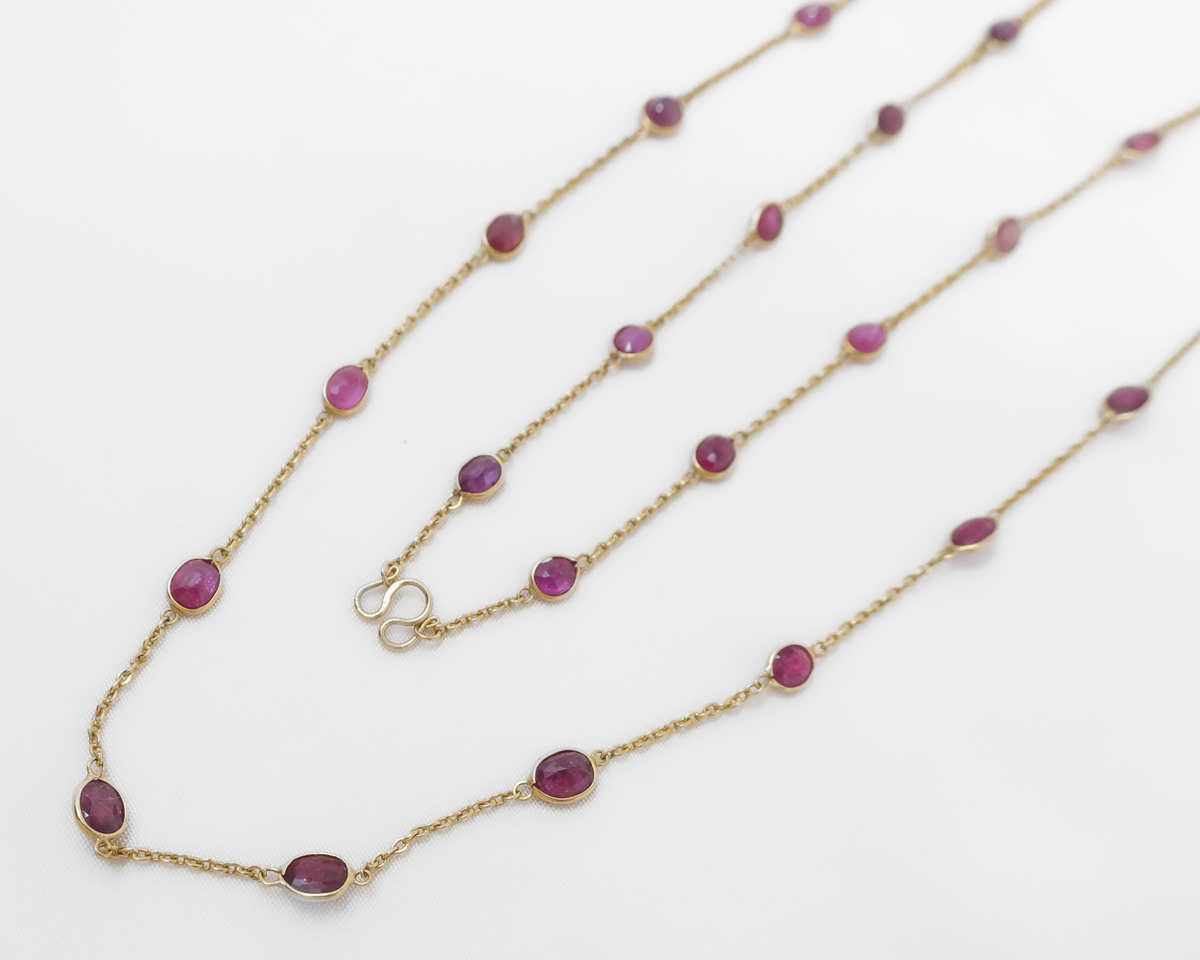 Vintage Ruby Strand Necklace — Isadoras Antique Jewelry