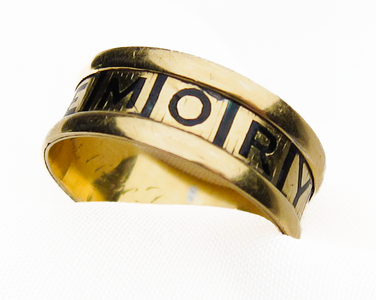 Victorian Enamel Memorial Band — Isadoras Antique Jewelry