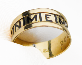 Victorian Enamel Memorial Band — Isadoras Antique Jewelry