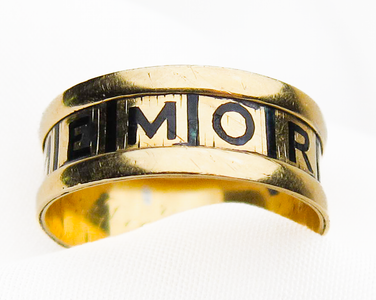 Victorian Enamel Memorial Band — Isadoras Antique Jewelry