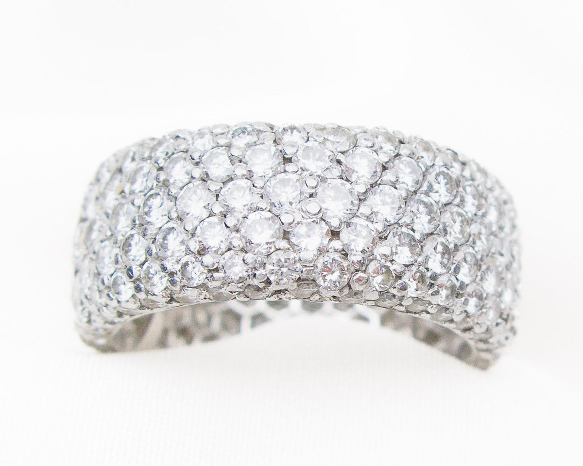 Late-Midcentury Diamond Eternity Band — Isadoras Antique Jewelry